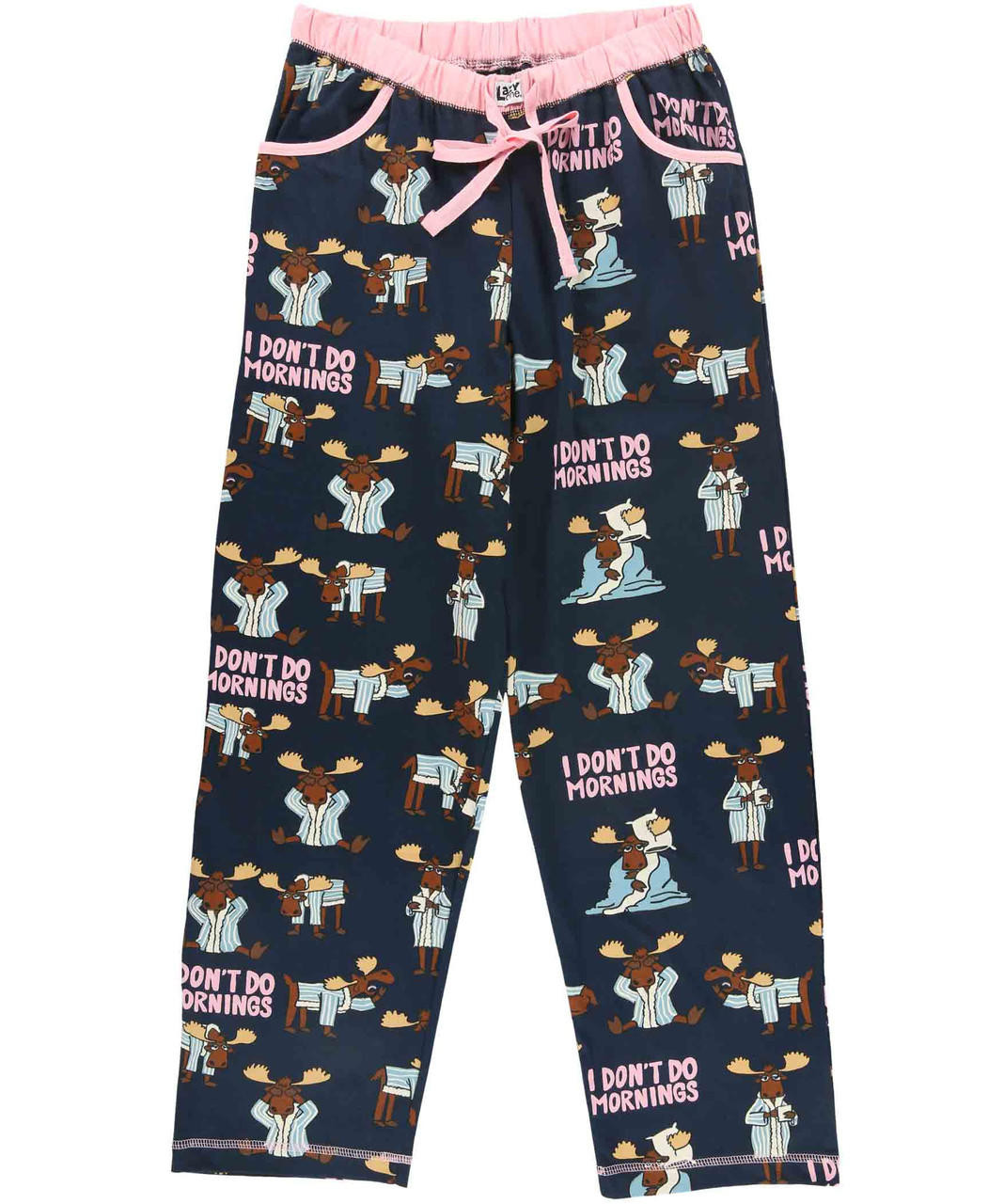 I Don't Do Mornings Women's Regular Fit Moose PJ Pant