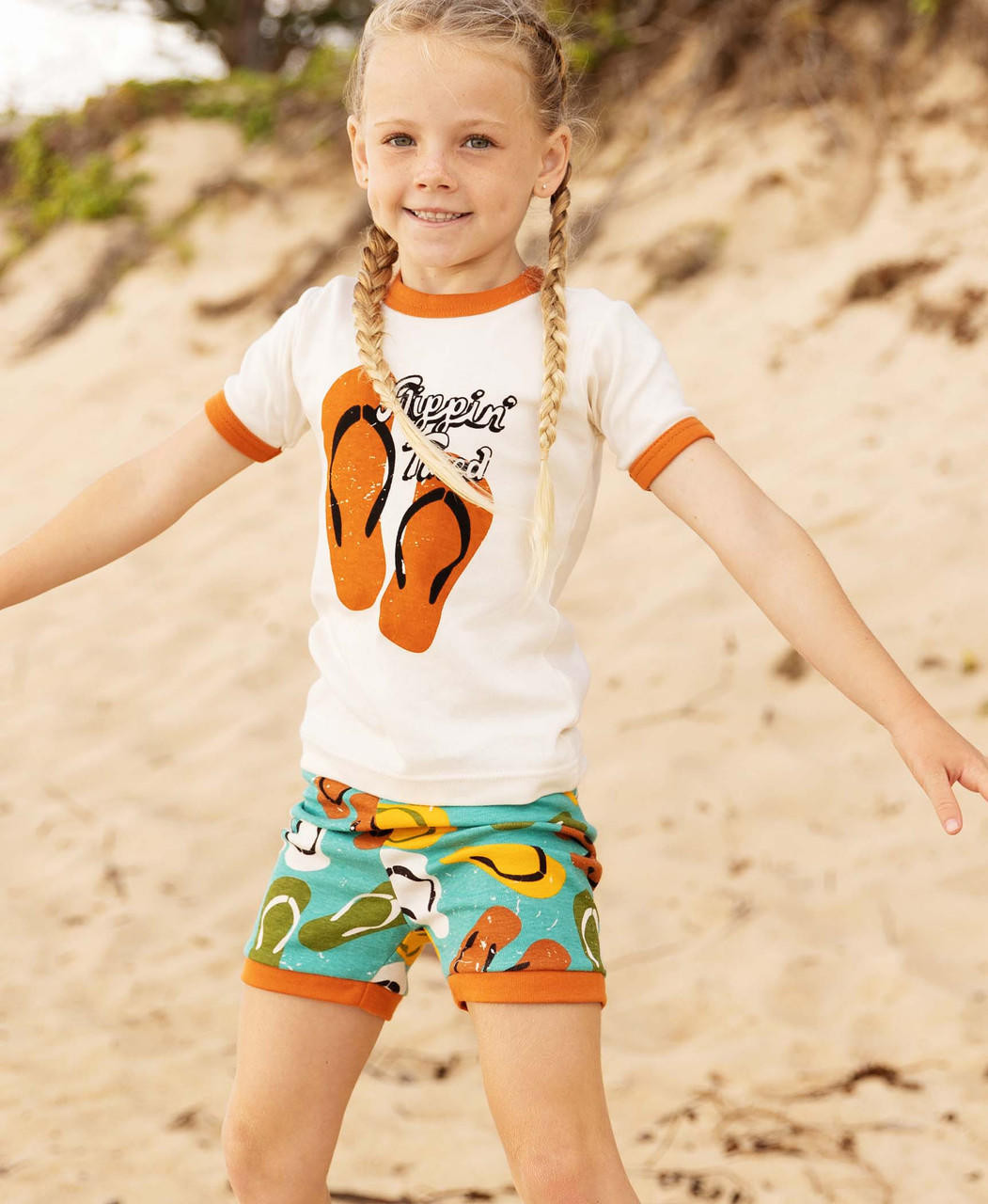 Flippin' Tired Kid's PJ Short Set