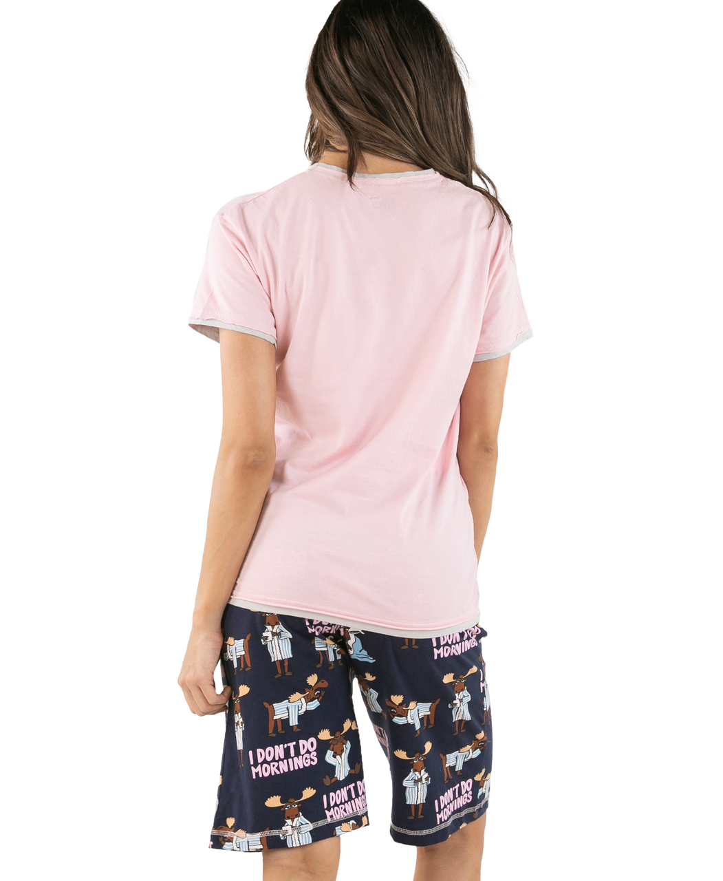Don't Do Mornings Women's Moose Bermuda Short Set
