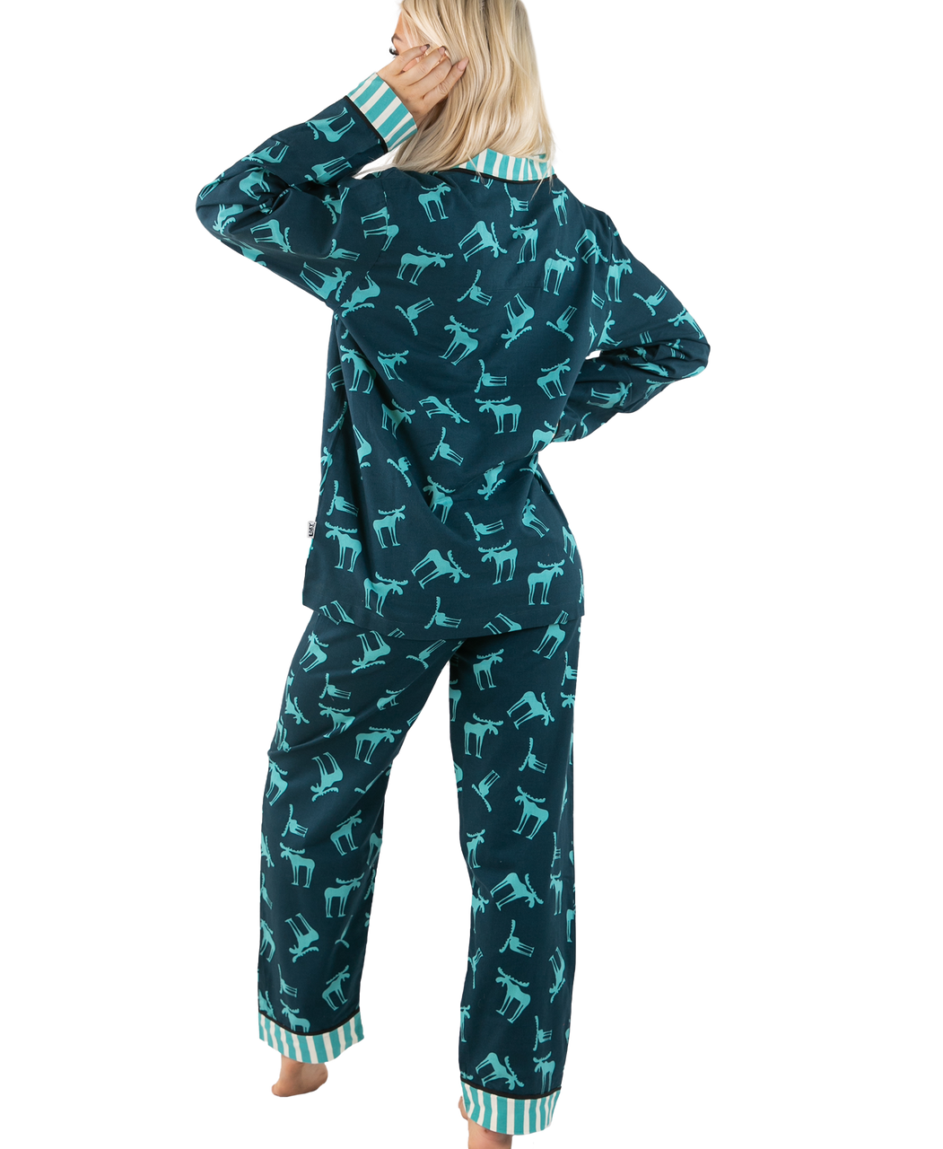 Funky Moose Women's Button Down Pajama Set