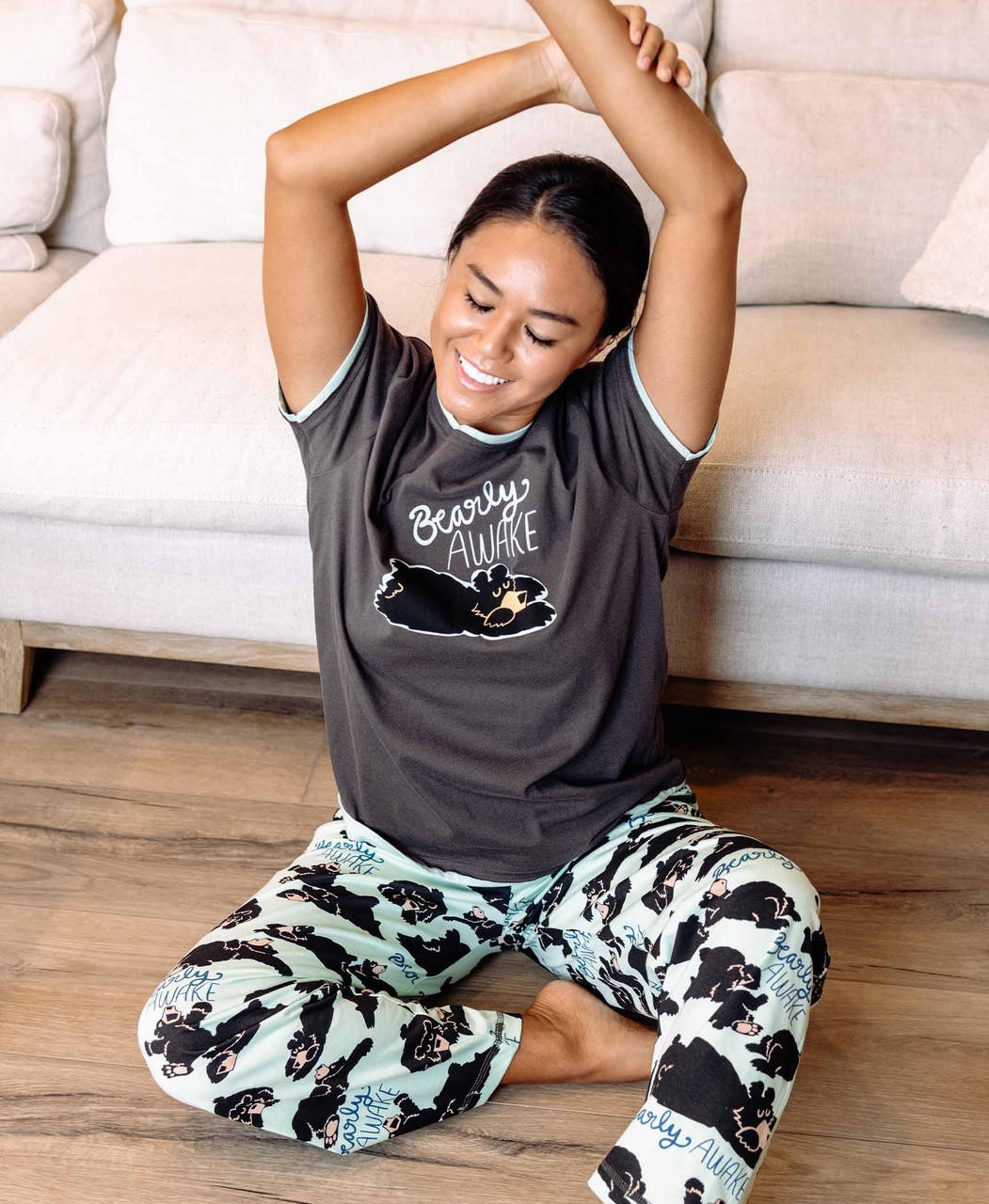 Bearly Awake Women's Regular Fit PJ Set