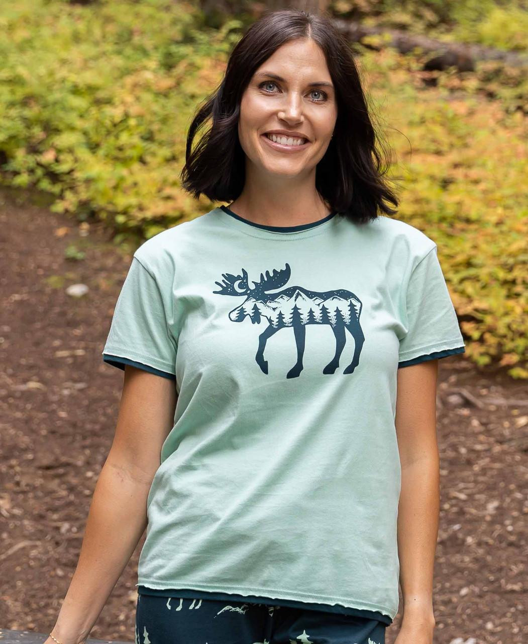 Mountain Moose Women's Regular Fit Moose PJ Tee