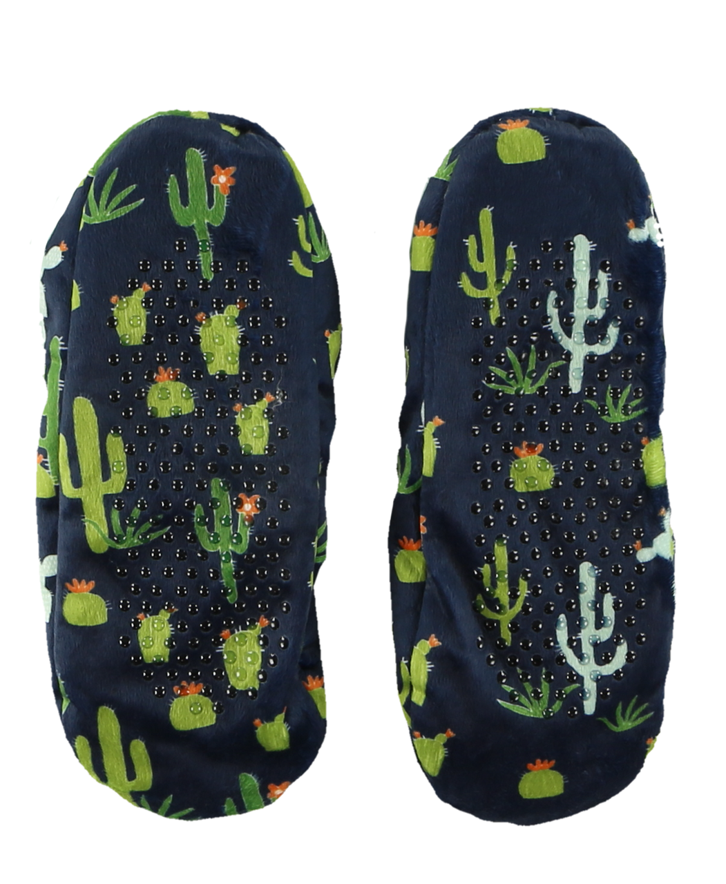 Cactus Blue Fuzzy Feet Slipper