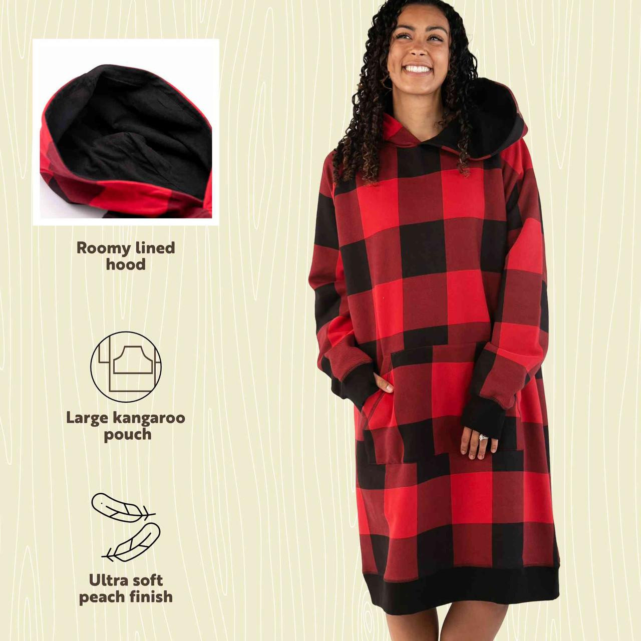 Red Plaid Sleep Hoodie