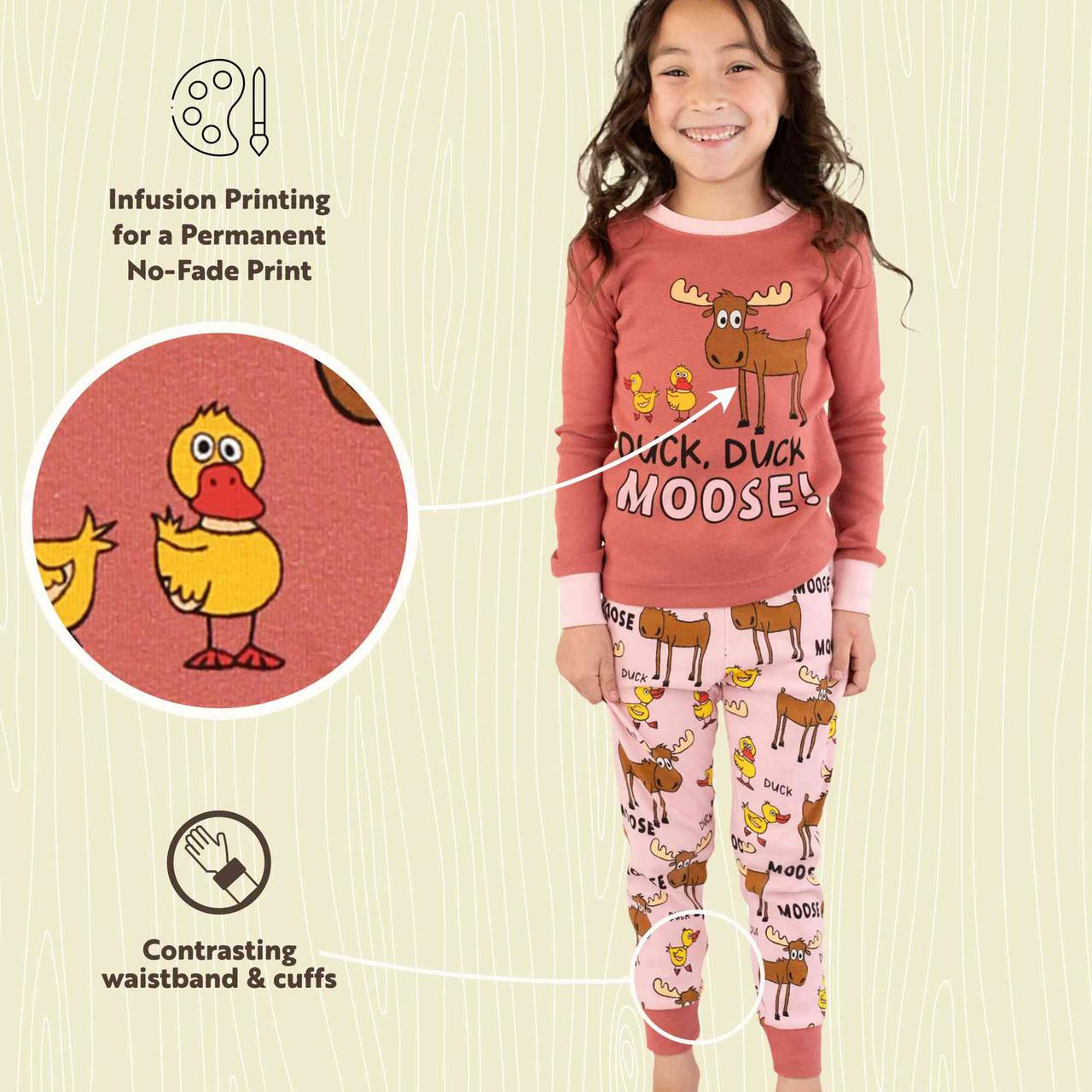 Duck Duck Moose Light Pink Kid's Long Sleeve PJ