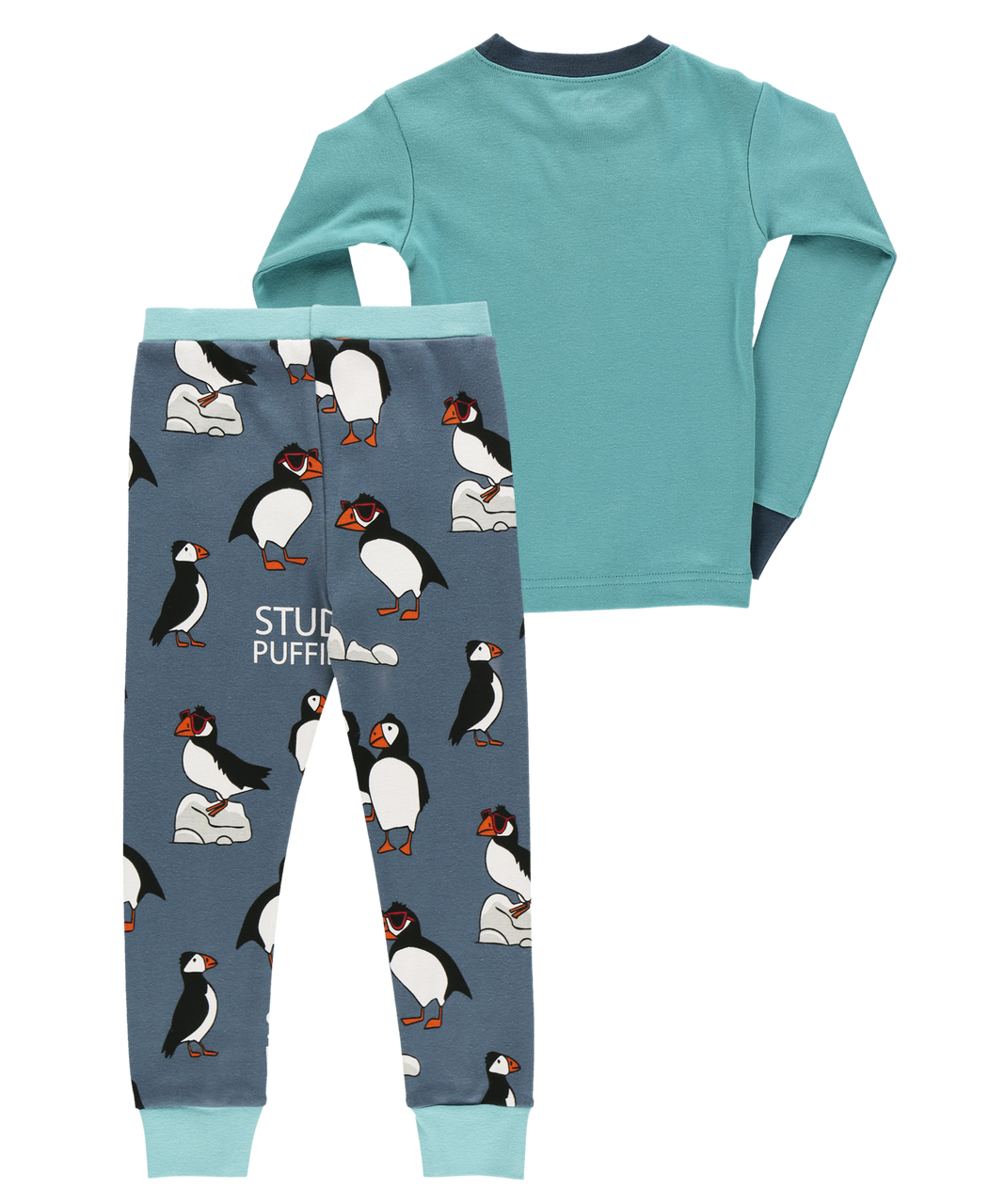 Stud Puffin Blue Kid's Long Sleeve PJ's
