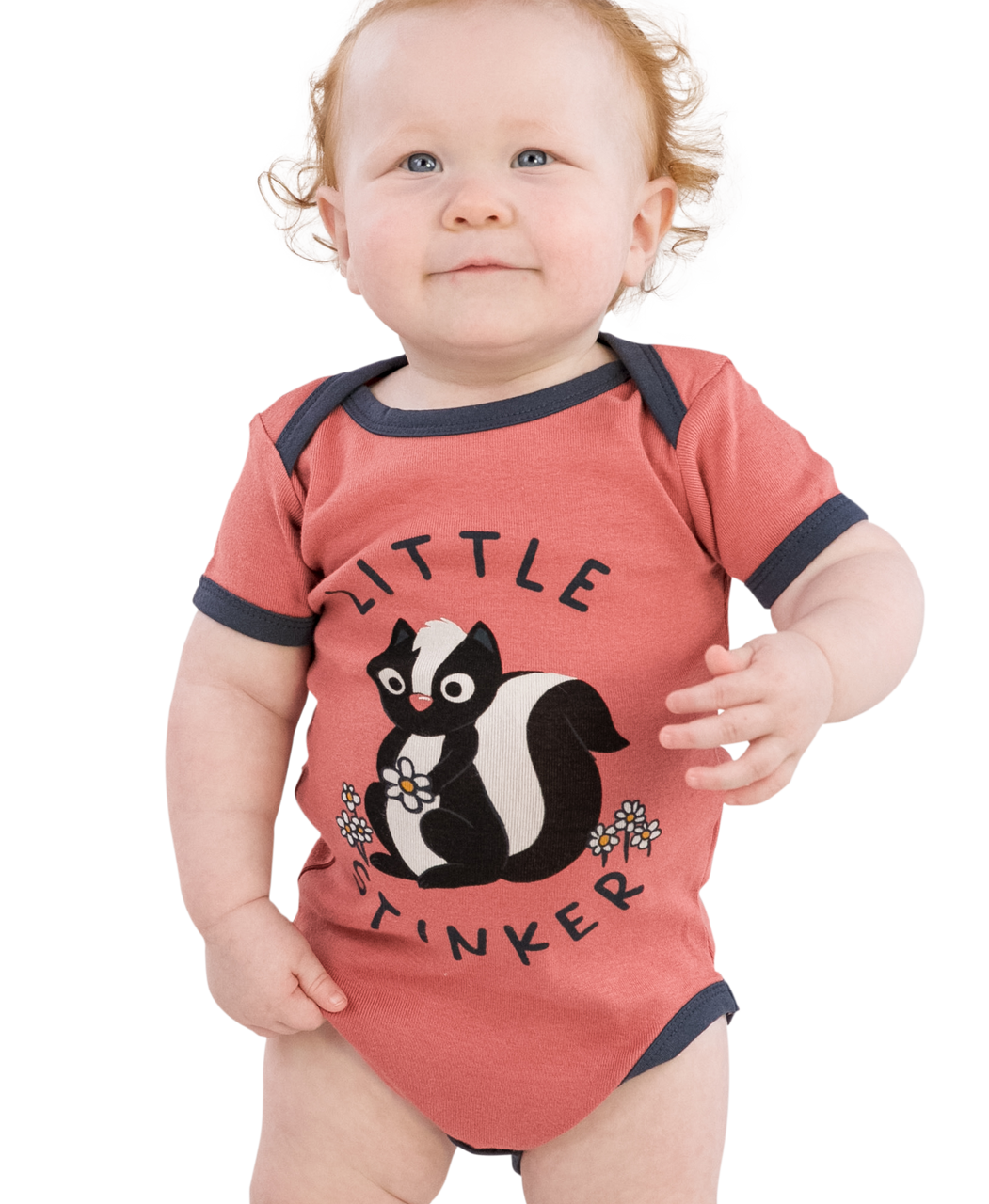 Little Stinker Infant Pink Skunk Onesie Creeper