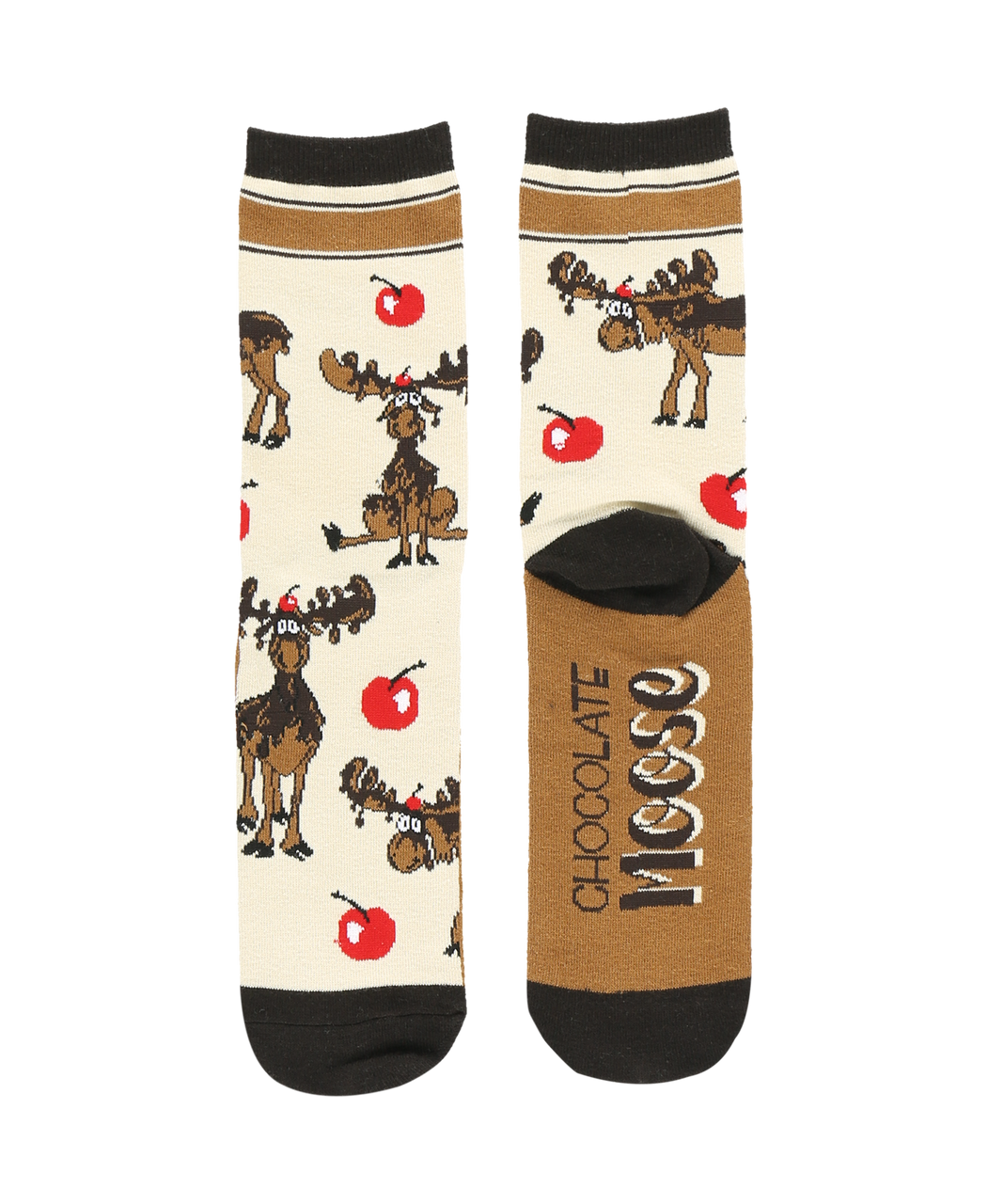 Chocolate Moose White Crew Sock