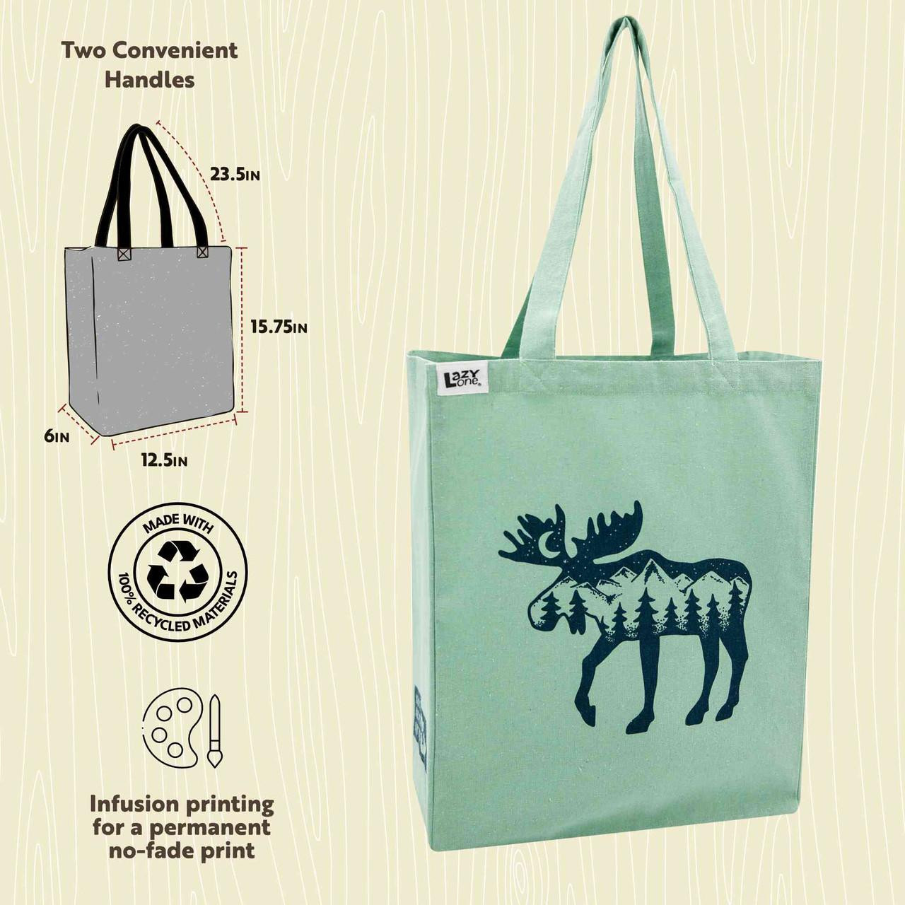 Mountain Moose Reusable Tote Bag