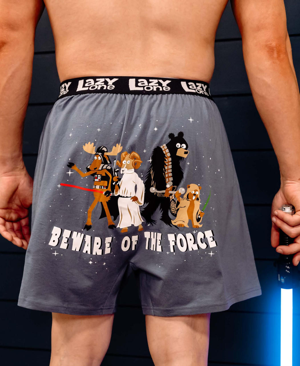Beware of the Force Blue Boxer | LazyOne