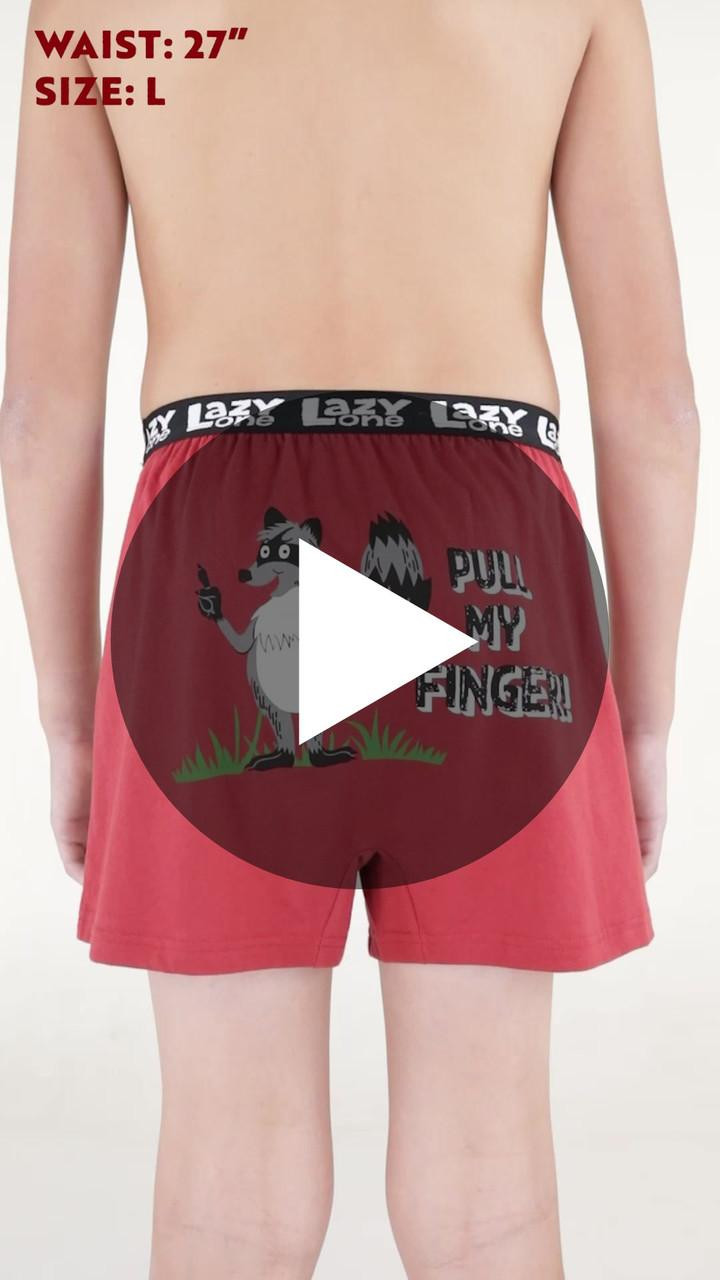 Pull My Finger Red Kid Boxer | LazyOne