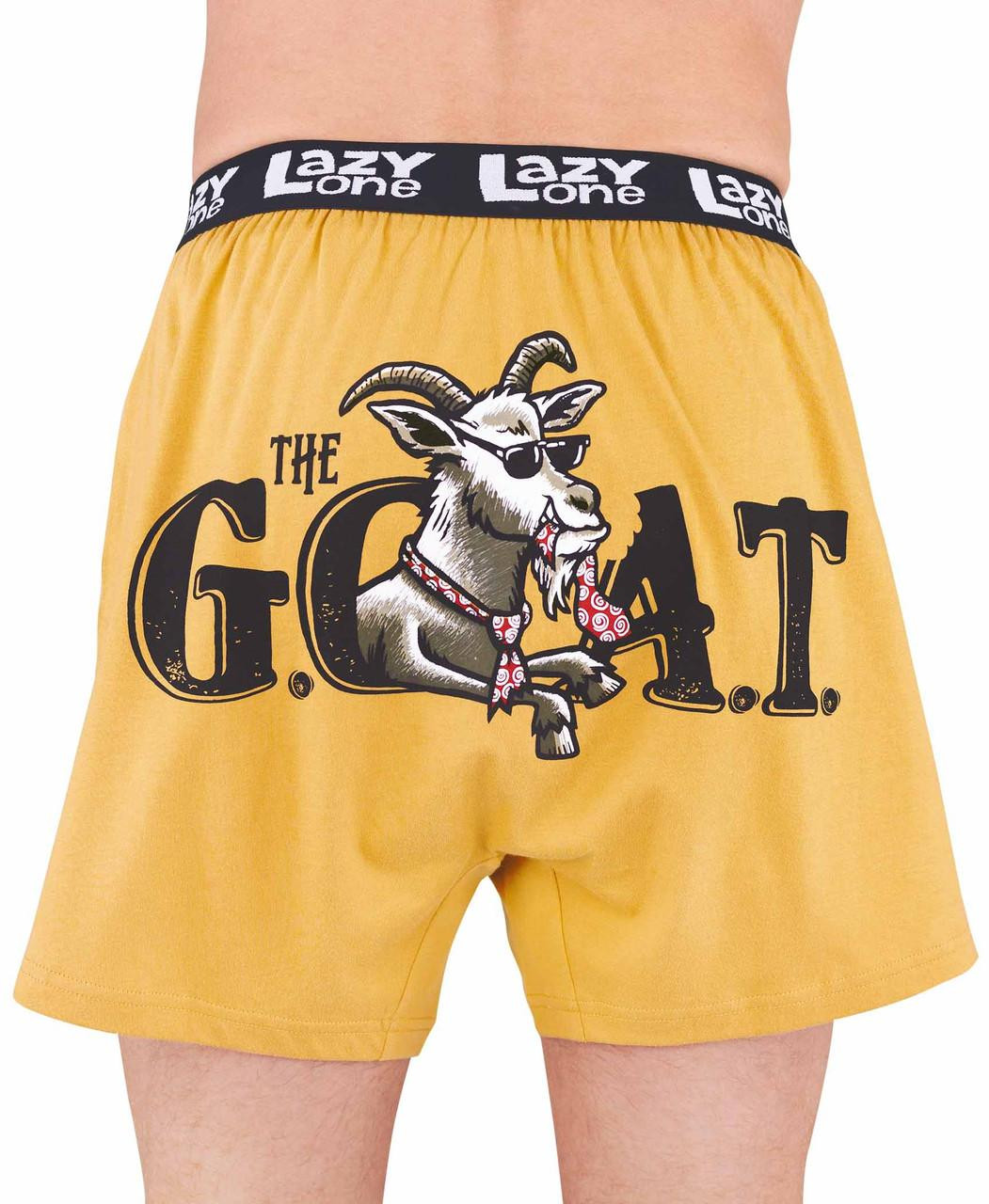 The G.O.A.T Men's Funny Yellow Boxer