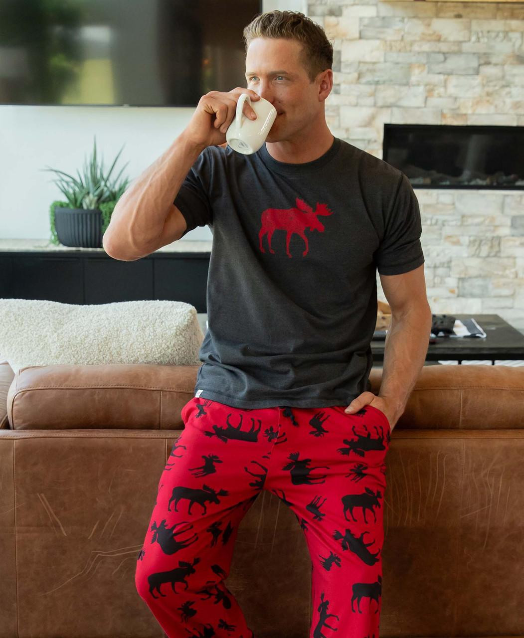 Red Classic Moose Men's Pajama Pant