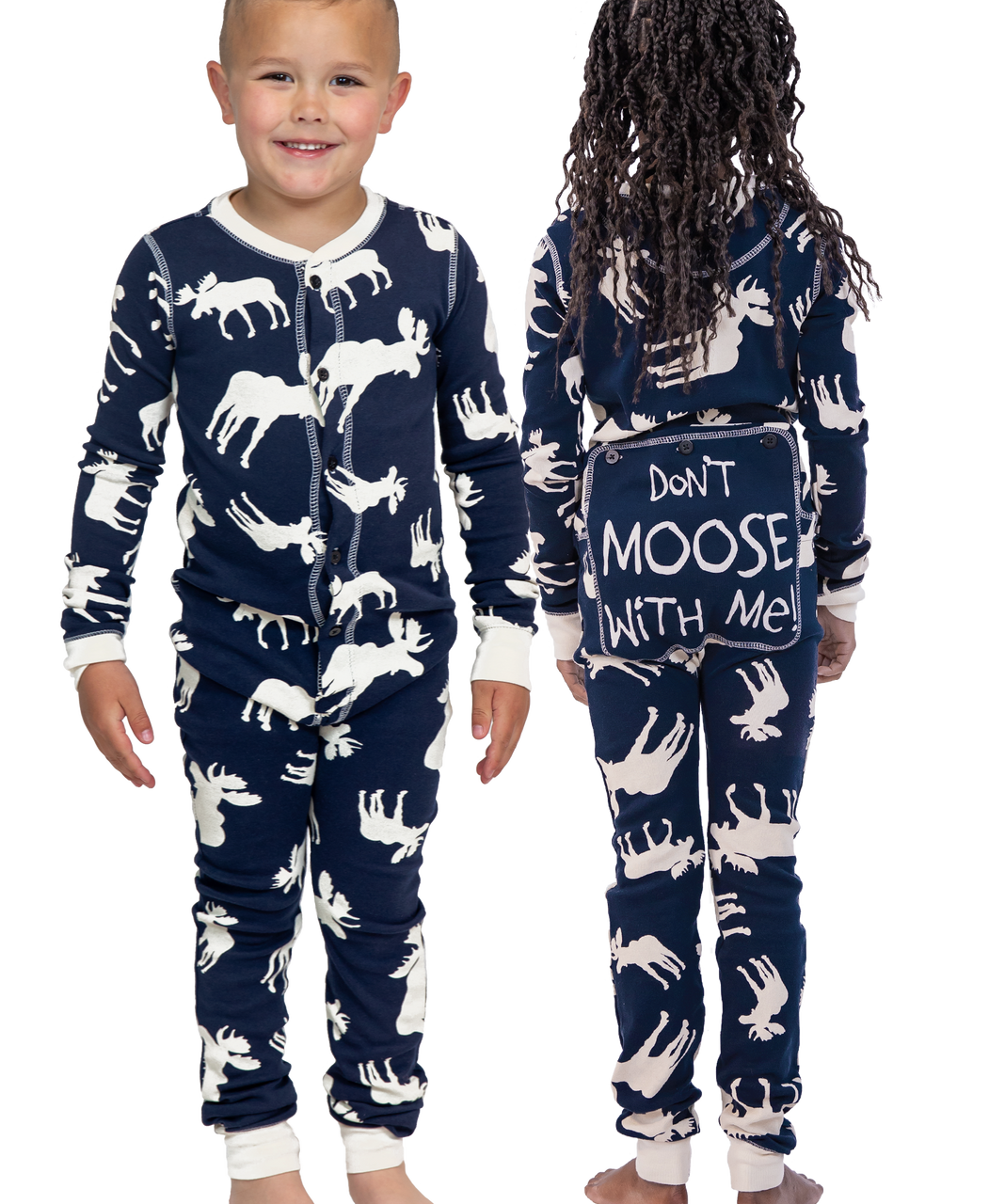 Classic Moose Blue Kid Onesie Flapjack | LazyOne