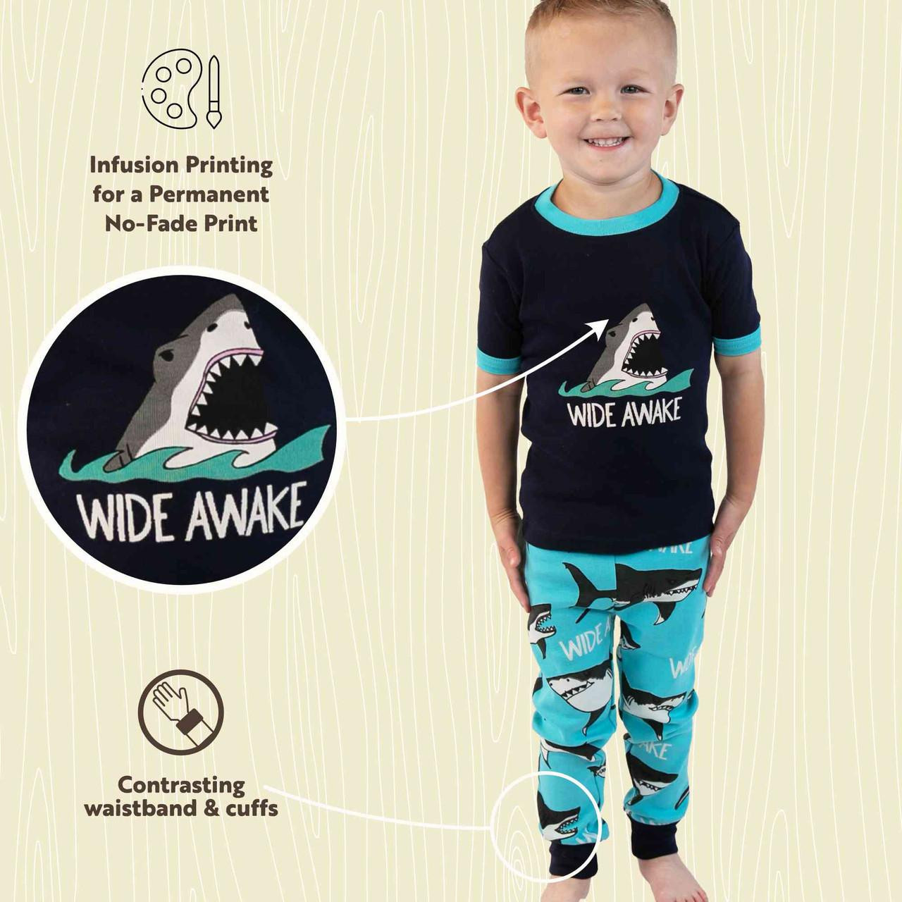 Wide Awake Shark Kid PJ Set | LazyOne