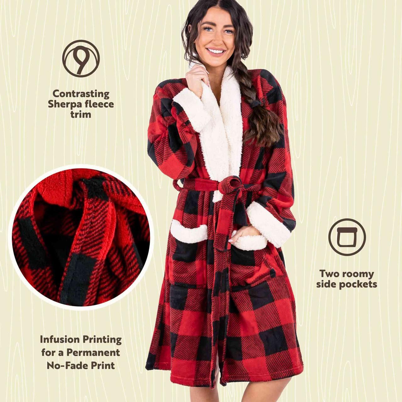 Moose Plaid Bathrobe by LazyOne
