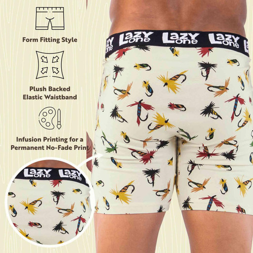 Fly Fishing Men's Boxer Briefs | LazyOne