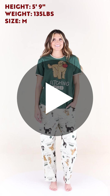 Fetching Tired Women's Regular Fit Doodle PJ Pant