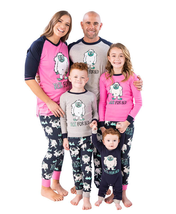Yeti For Bed Kid's Long Sleeve Pink PJ's - Lazy One