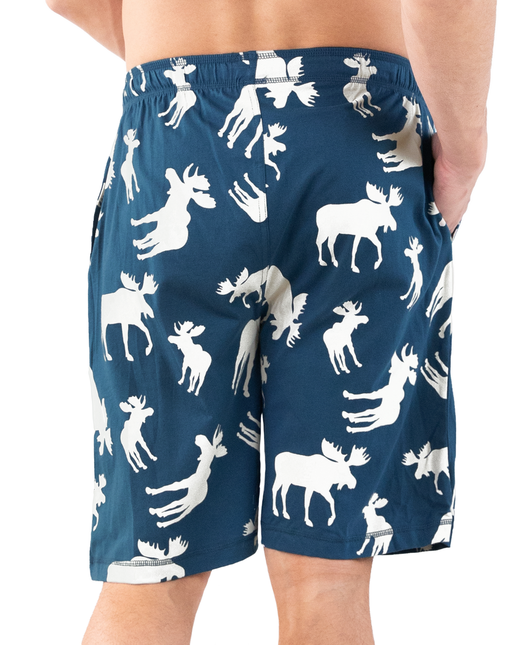 Blue Classic Moose | Men's Pajama Shorts | LazyOne