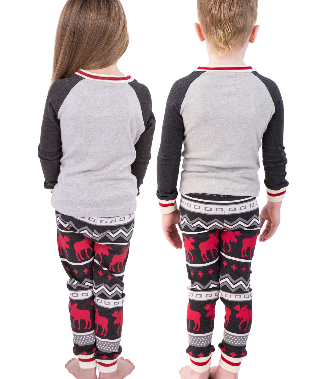 Cabin Moose Kid's Long Sleeve PJ's