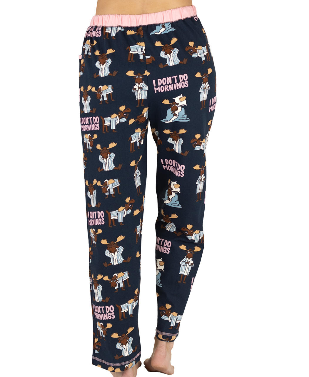 I Don't Do Mornings Women's Regular Fit Moose PJ Pant