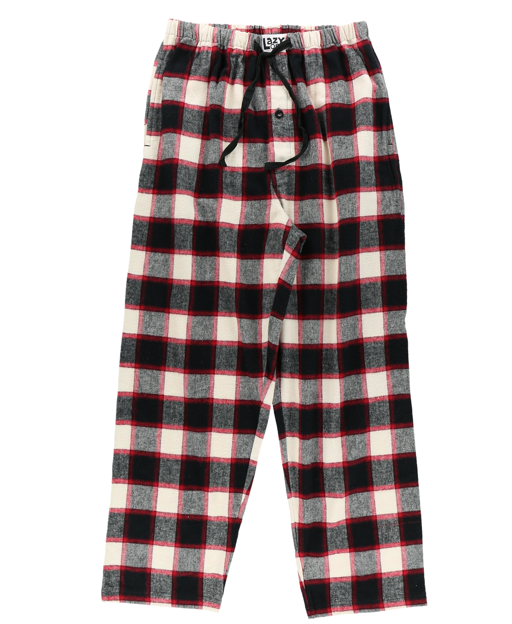 Black Plaid Men's Flannel PJ Pants