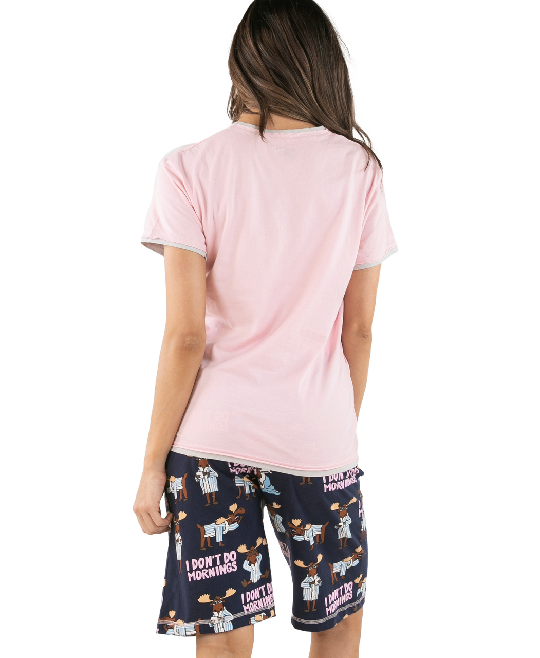 Don't Do Mornings Women's Moose Bermuda Short Set