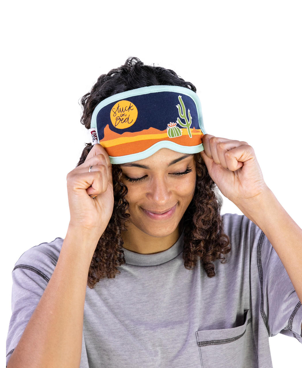 Stuck in Bed Cactus Blue Sleep Mask