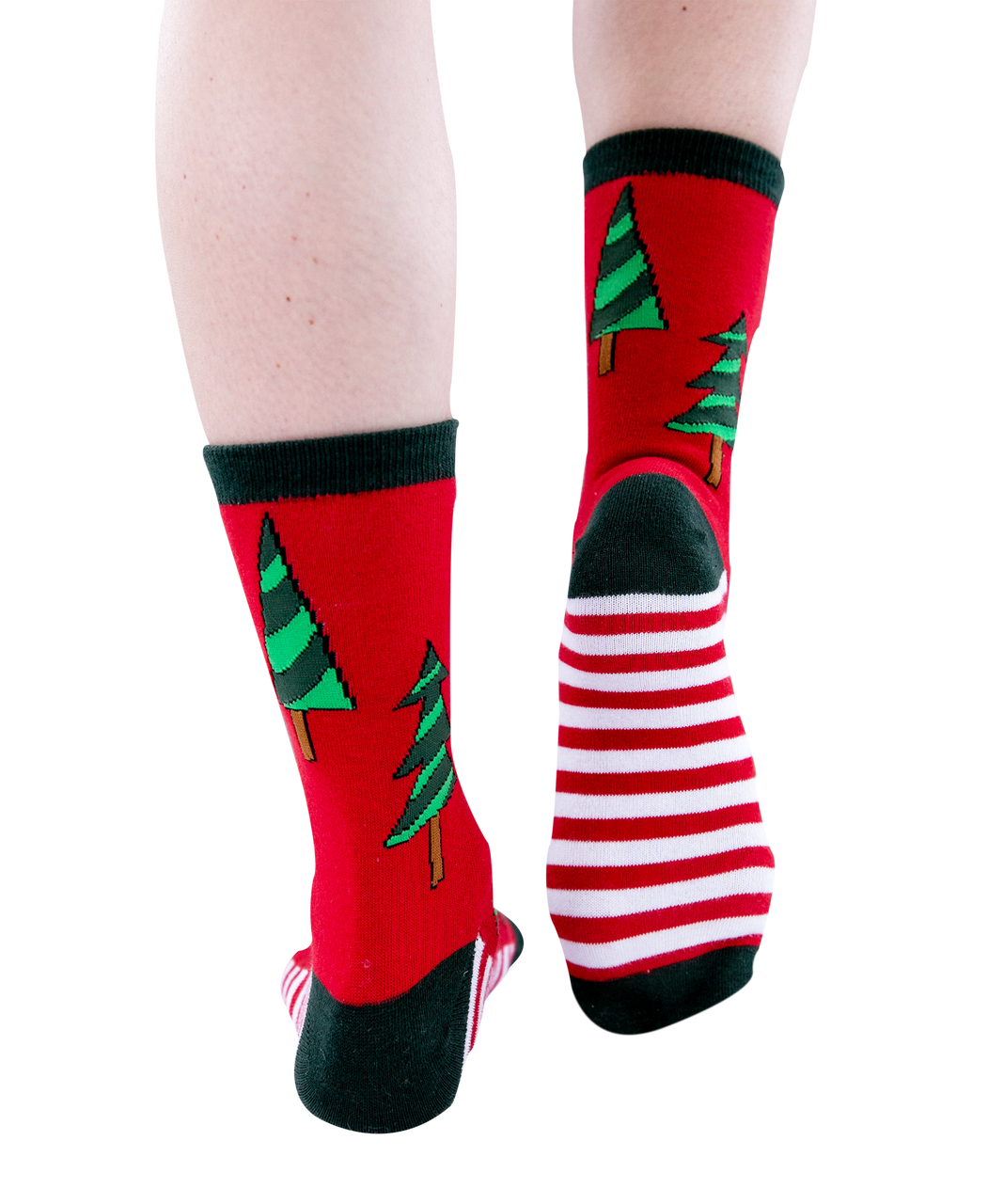 Striped Trees Crew Sock