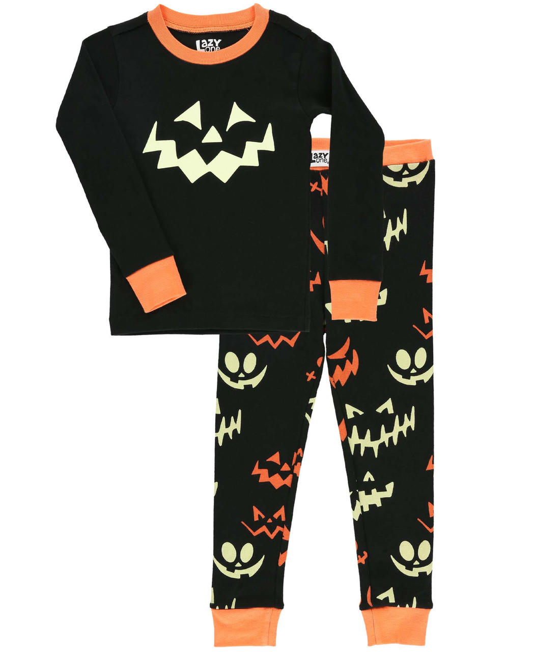 Spooky Faces Kid's Long Sleeve PJ's
