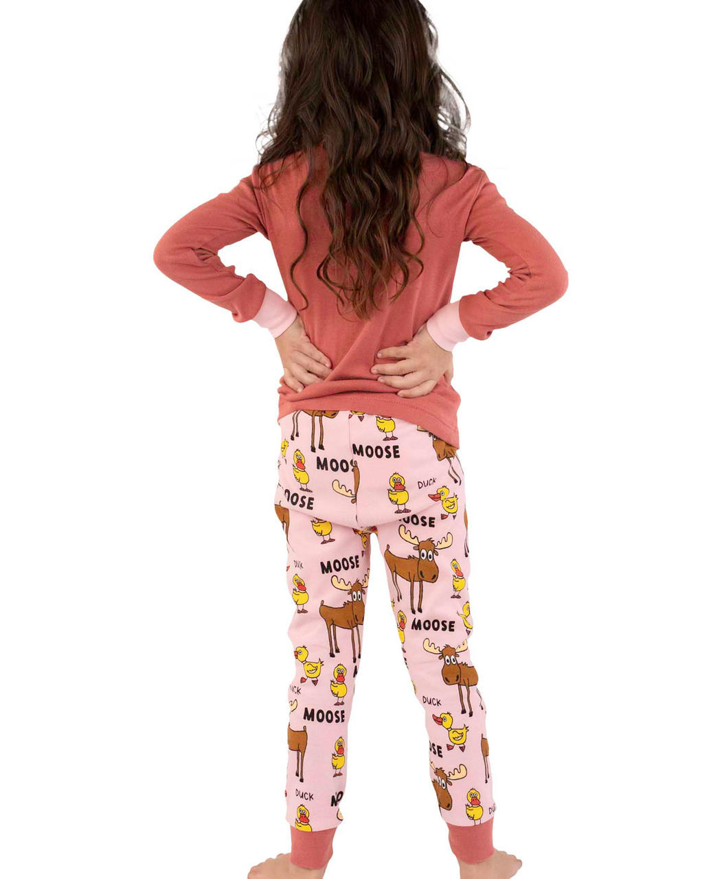 Duck Duck Moose Light Pink Kid's Long Sleeve PJ