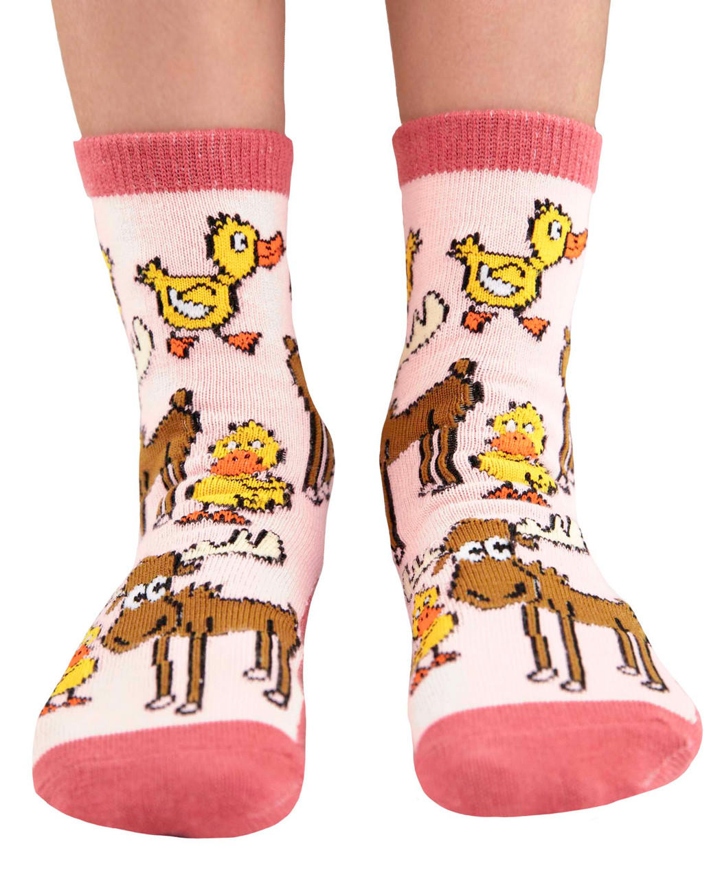 Duck Duck Moose Kid Sock Pink