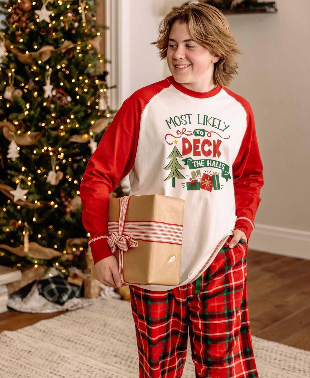 Most Likely Deck The Halls Long Sleeve PJ Tee