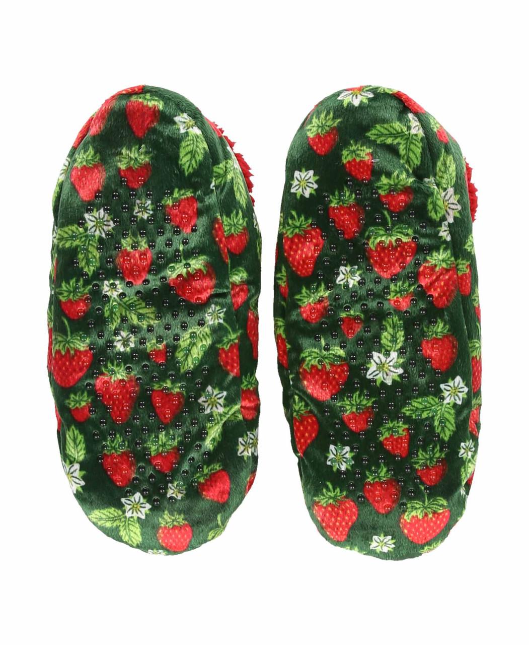 Strawberry Fuzzy Feet Slipper
