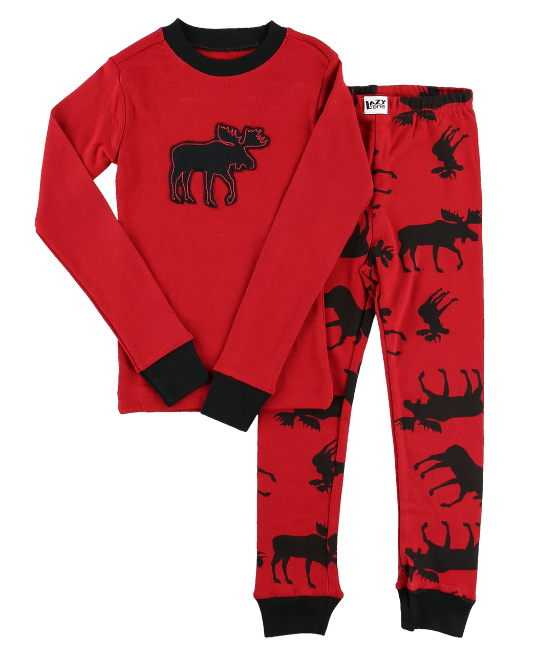 Red Classic Moose Kid PJ Set | LazyOne
