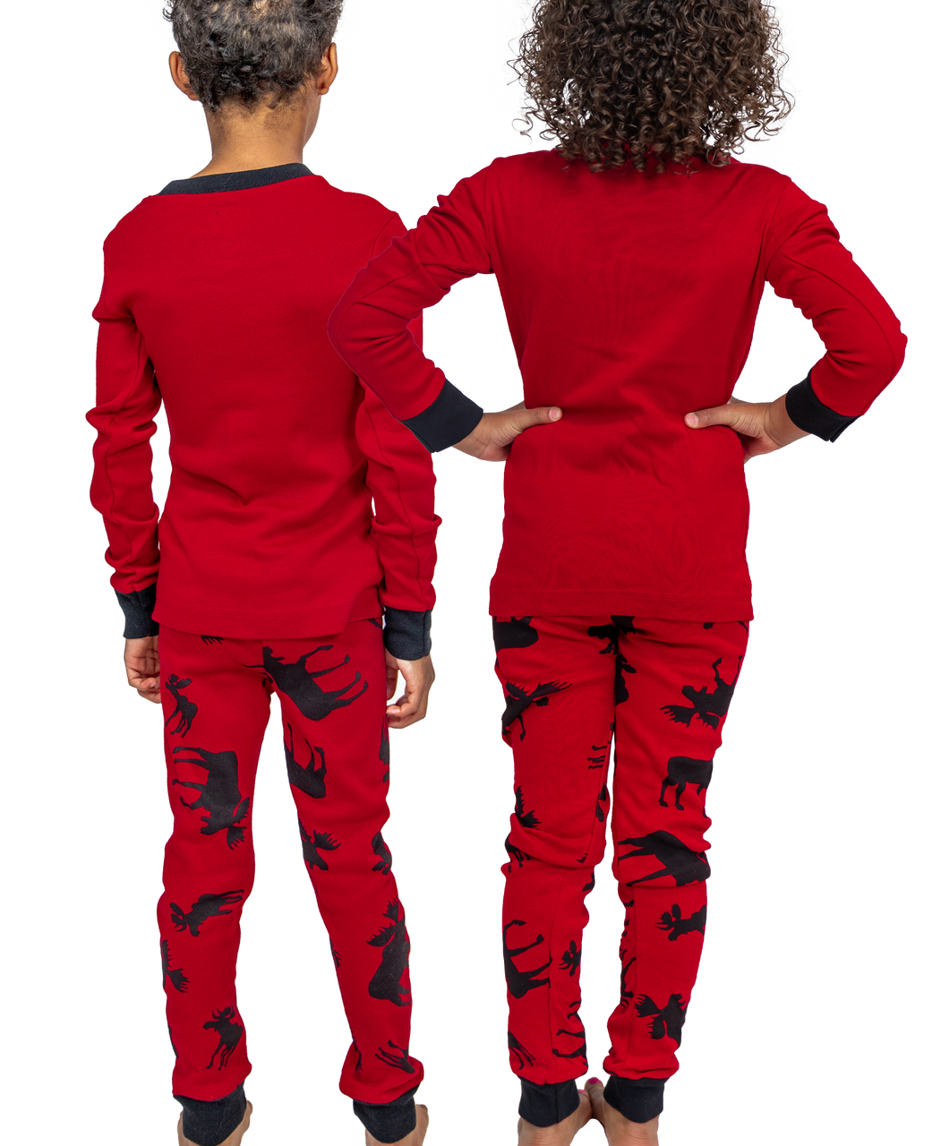 Red Classic Moose Kid PJ Set | LazyOne