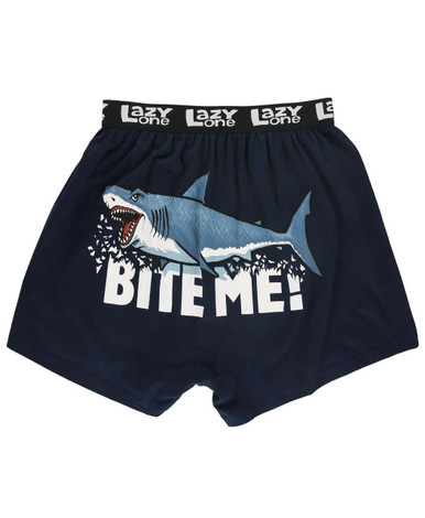 Bite Me! Shark Men's Funny Boxers | LazyOne