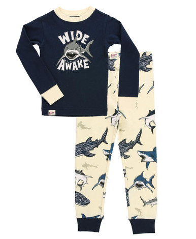 Wide Awake Shark Kid PJ Set | LazyOne