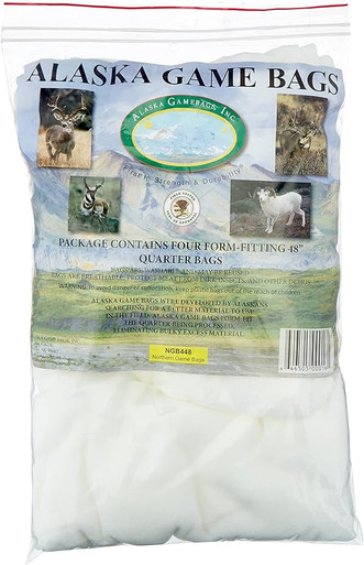 Alaska Game Bags 48" Form Fitting Quarter Bags (4 Pack)