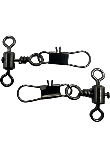 Pucci Black Rolling Drop Swivel with Interlock Snap (25 Pack)