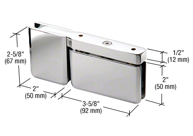 Top or Bottom Mount Prima Pivot Hinge with Attached U-Clamp