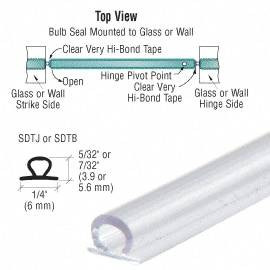 Translucent Bulb Seal for 8mm Glass with Pre-Applied Tape