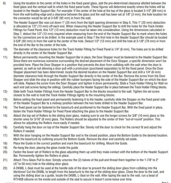 Sliding Door System SER78 for Custom Showers