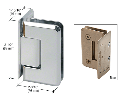 Pinnacle 044 Wall Mount Offset Back Plate Hinge - Shower-glass.co.uk