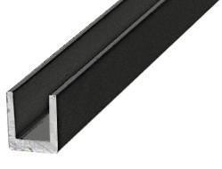 6mm Black U Channel for 6mm Glass