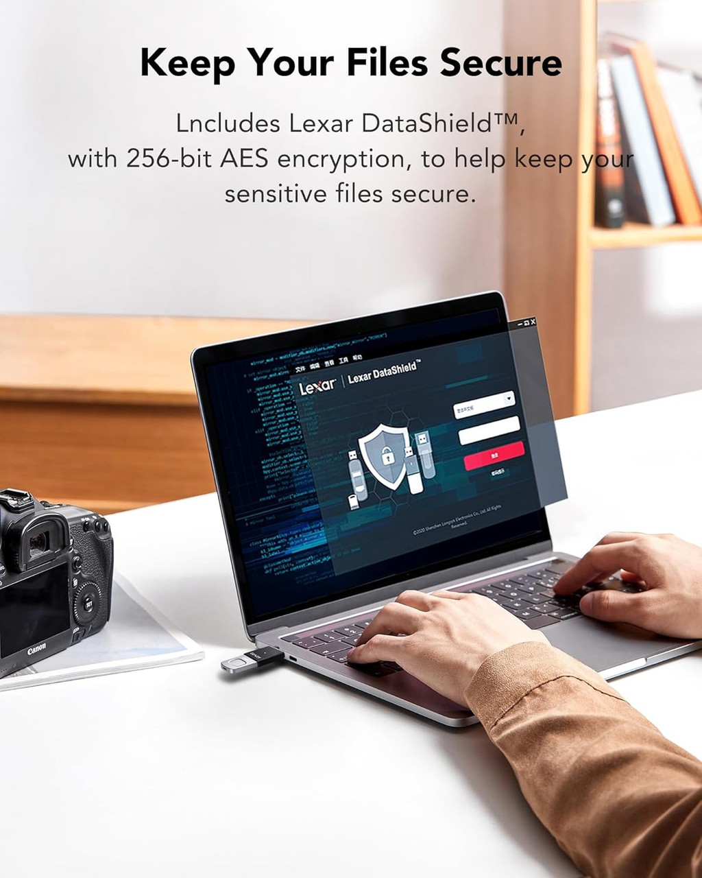 Lexar 64GB JumpDrive Fingerprint F35 PRO USB 3.2 Gen 1 Flash Drive