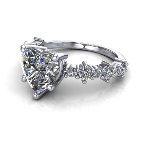 Leah - Heart - Wedding Bands