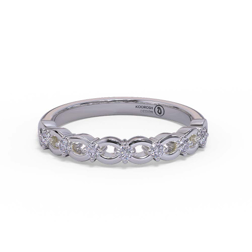Interlocking Diamond Ring in 14k Gold
