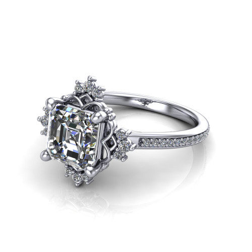 Floral Diamond Engagement Ring | Jayla | Wedding Bands & Co